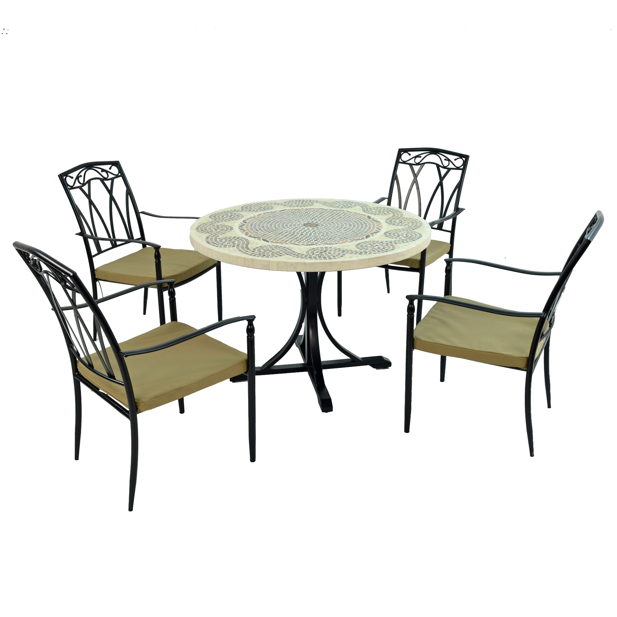 AVIGNON Dining Table with 4 ASCOT Chairs Set